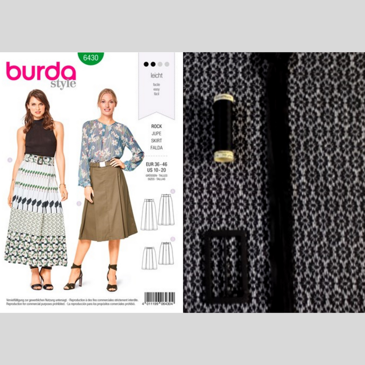 FrocKit 44A - Burda 6430 View A - Medium Weight cotton blend jacquard ...